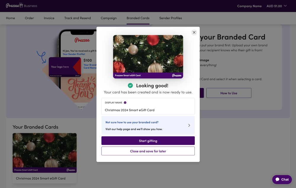 How to create your own Branded Card – Prezzee US
