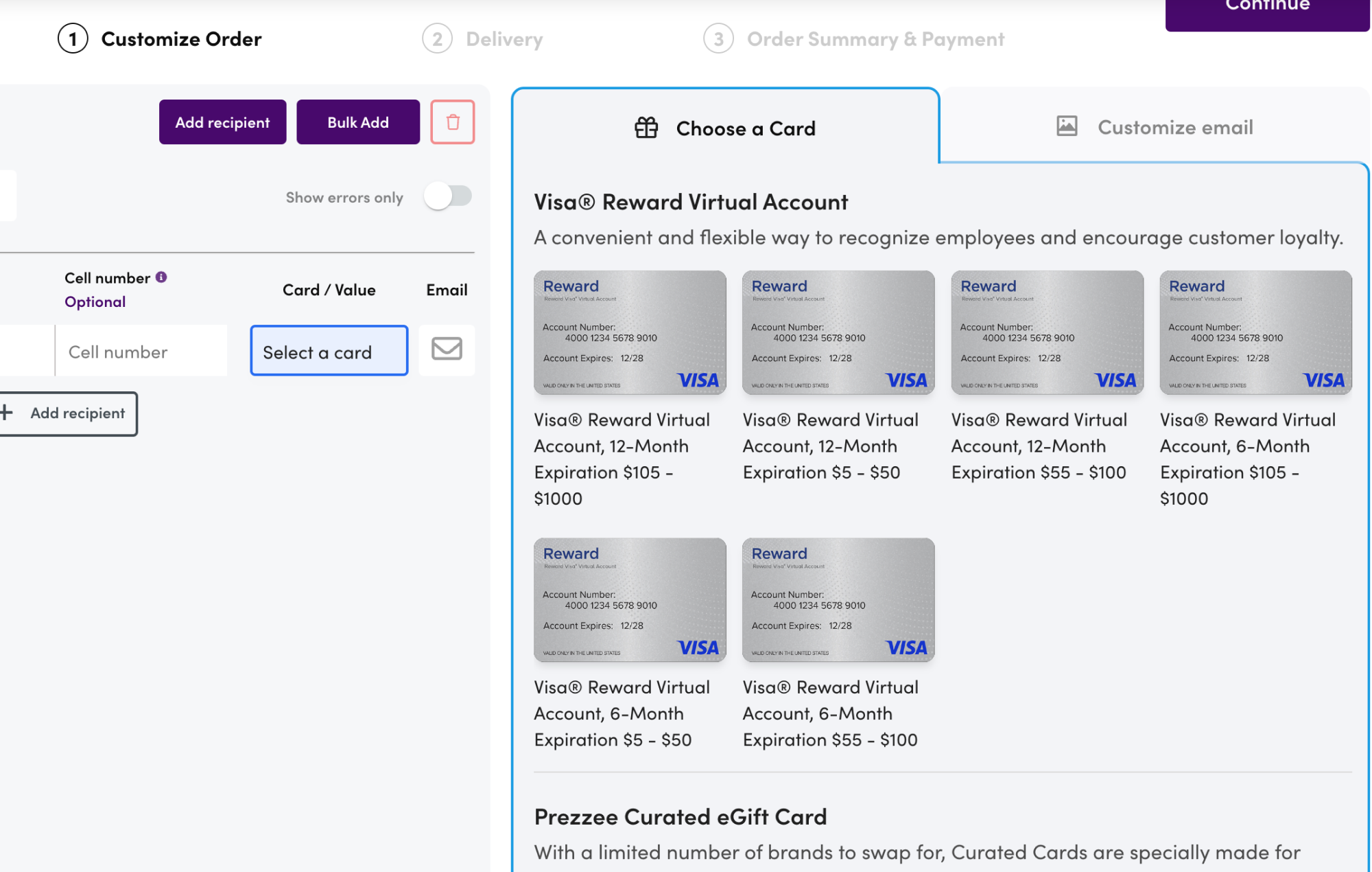 How to buy and send prepaid Visa Rewards Cards – Prezzee US